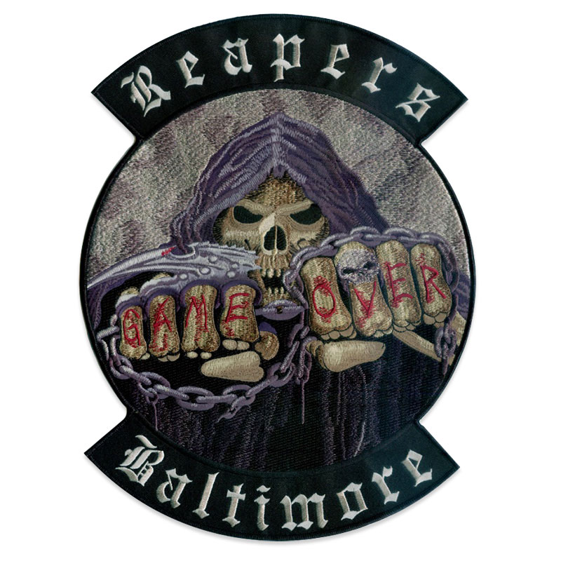 Men USA Made 1pc Custom Embroidered Patches Rocker Patches For Vest 